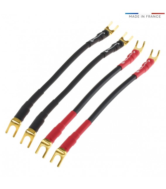 AUDIOPHONICS JF20 Spade Jumpers Gold Plated OCC Copper 20cm (Set x4 ...