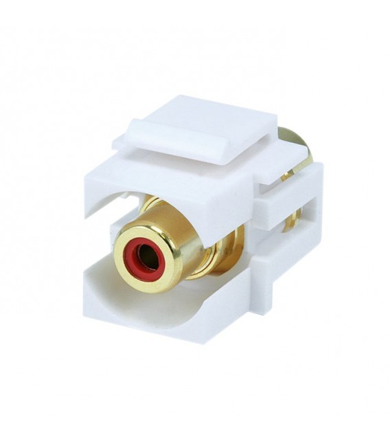 Keystone RCA-RD-FL Recessed RCA Header (Red) - Audiophonics
