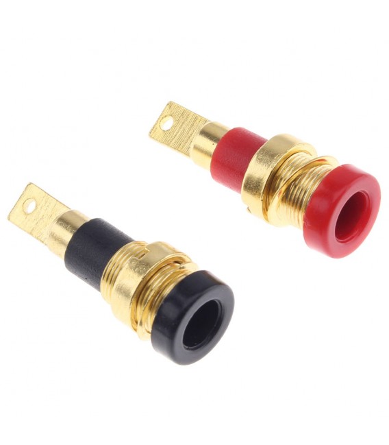 Sockets for 4mm Banana Plugs Gold-Plated (Pair) - Audiophonics