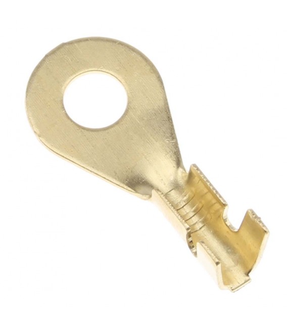 Ring Crimp Terminal Gold-Plated Ø4mm (x10)