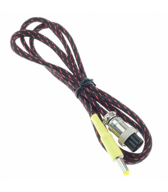 Power Cable GX16 to Jack DC multi-ended 5.5/2.5mm and 5.5/2.1mm 1m