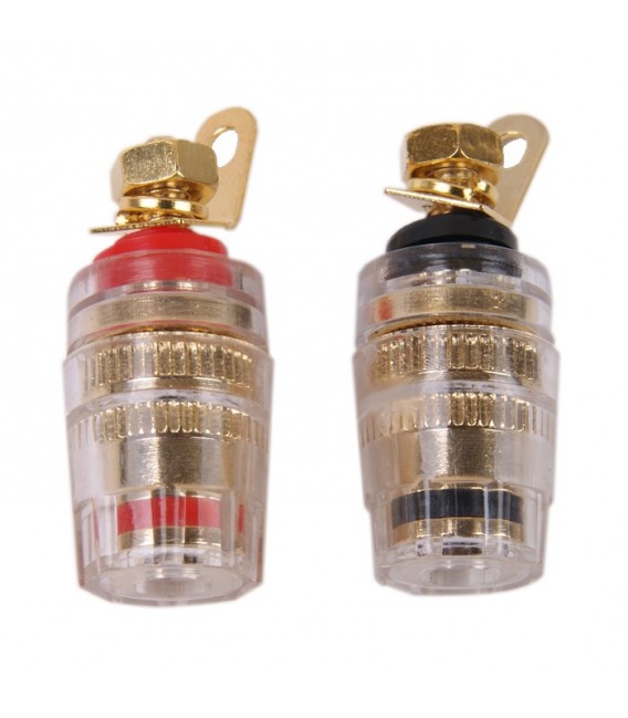 Acrylic Insulation Terminal Blocks Gold Plated Ø14mm x 32mm (Set x4 ...