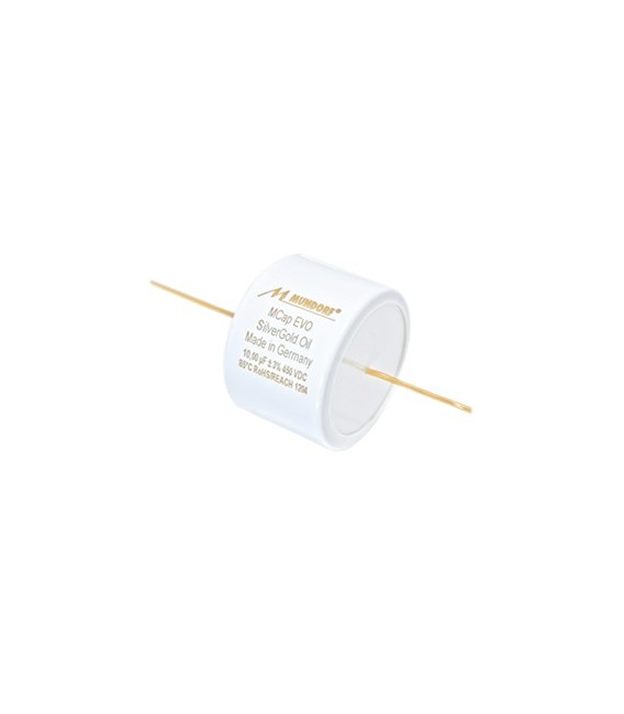 MUNDORF MCAP EVO SILVER GOLD OIL Capacitor 450V 5.1μF - Audiophonics
