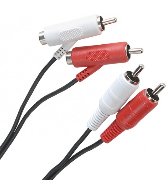 RCA Modulation Cable Stereo Doubler 2 RCA Female 1.8m - Audiophonics