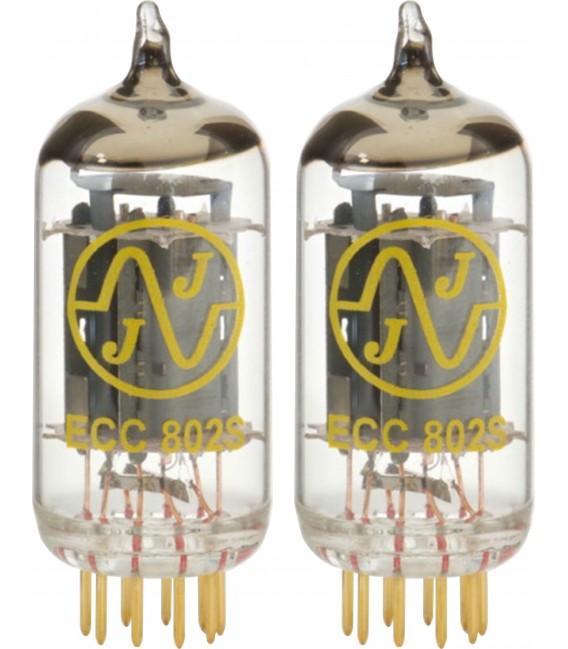 JJ ELECTRONICS ECC802S / 12AU7 GOLD Tubes (Matched Pair)