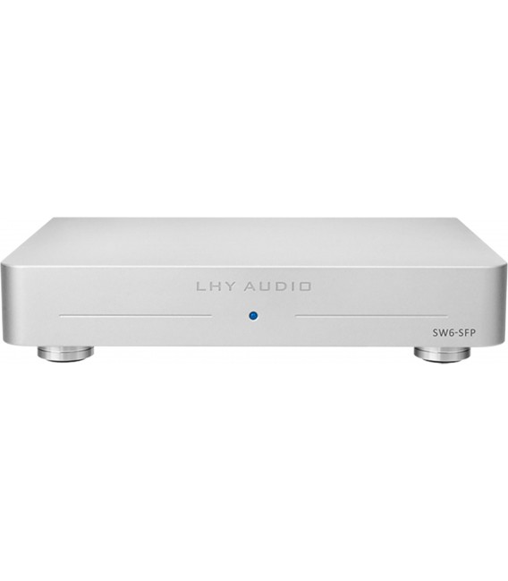 LHY AUDIO SW-6 SPF Network Switch 5x RJ45 1x Optical Fiber Silver
