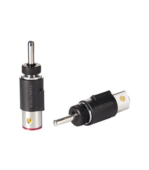 FURUTECH FT-212 (R) Banana Plug Rhodium Ø4.2mm (Set x4) - Audiophonics