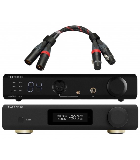 Pack Topping D90 III Discrete DAC + A90 Discrete Headphone Amplifier ...