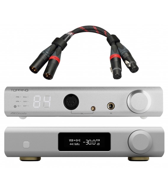 Pack Topping D90 III Discrete DAC + A90 Discrete Headphone Amplifier ...