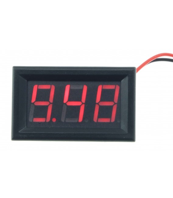 Voltage Display Voltmeter Red LED 4.5 / 30V - Audiophonics