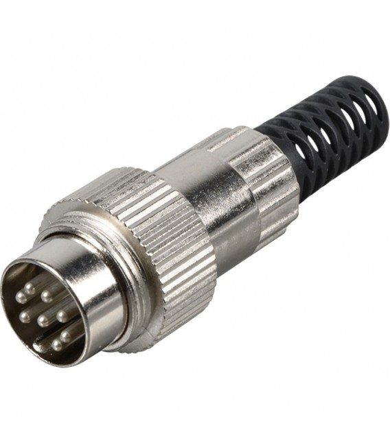Male DIN Connector 8 Pins 270° with Reducer - Audiophonics