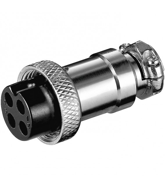 Connecteur Micro Femelle Multicontact 4 broches Ø14.2mm - Audiophonics