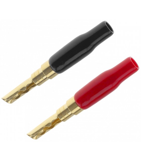 ATOHM WT-MB53-G Fiches Banane Plaquée Or 24k Ø5mm (La paire)