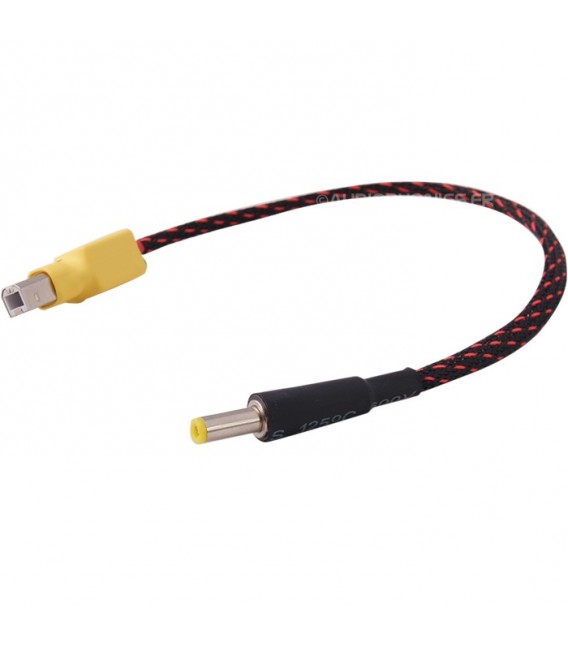 USB-B adapter cable for 5.5 / 2.1mm Male power supply - Audiophonics
