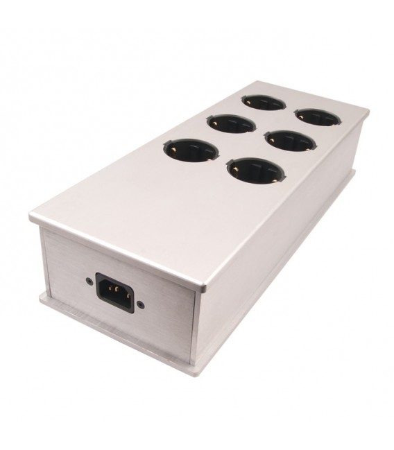 AUDIOPHONICS MPC6 Aluminium Power Distributor 6 sockets Gold Plated ...