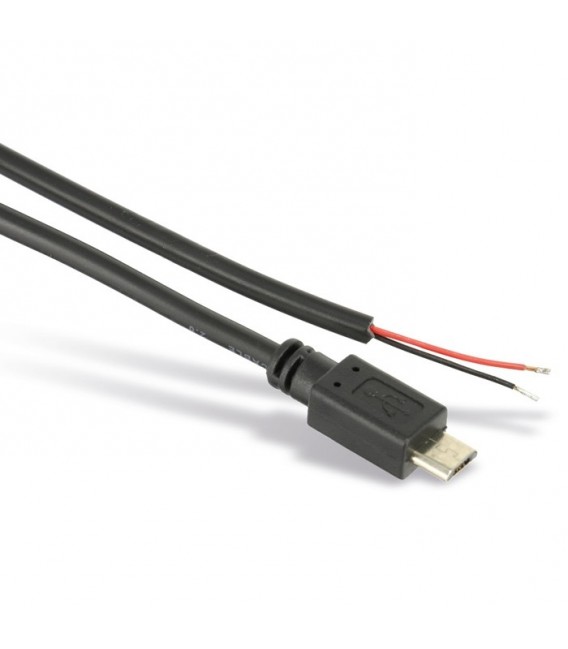 Micro USB male to to bare wire Power Cable Raspberry Pi 24AWG 50cm ...