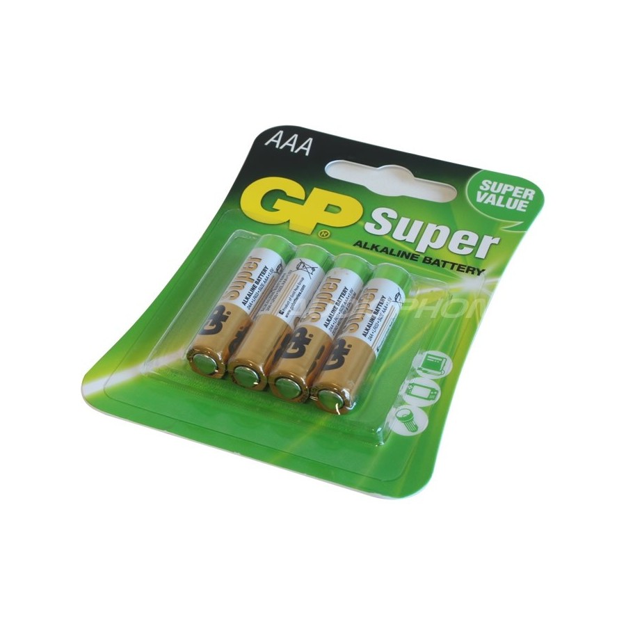 GP Super LR3 AAA Battery 1.5V (Set x4) - Audiophonics