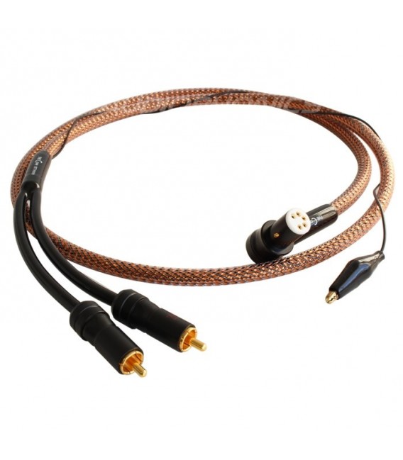1877PHONO COVE-RA Cable RCA to 90° DIN High purity OFHC for turntable 1.2m - Audiophonics