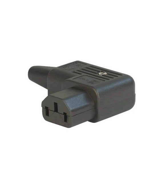 SCHURTER Connector IEC C13 angled Ø8mm - Audiophonics