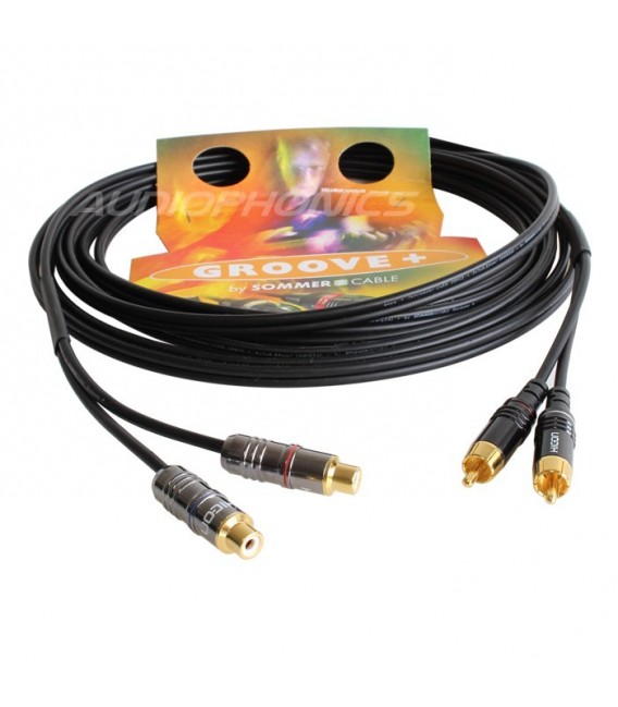 SOMMERCABLE ONYX RCA Cable male / female OFC 2x0.25mm² 5m - Audiophonics