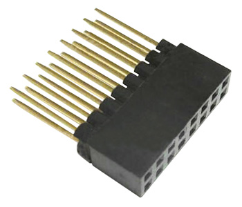 Header Connector 2.54mm Male / Female 2x8 Pins 12mm (Unit) - Audiophonics