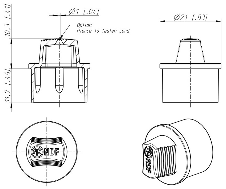 NEUTRIK NDF Dummy plug for unused female XLR connector - Audiophonics