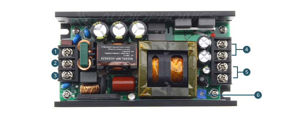 MP-H250S24 SMPS Switching Mode Power Supply Module 250W 24V 10A PFC ...