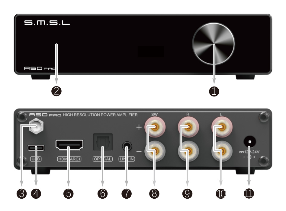 SMSL A50 PRO Amplifier