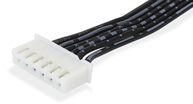 Câble XH 2.54mm Femelle / Femelle 2 Connecteurs 6 Pôles 15cm Noir (Unité) - Audiophonics